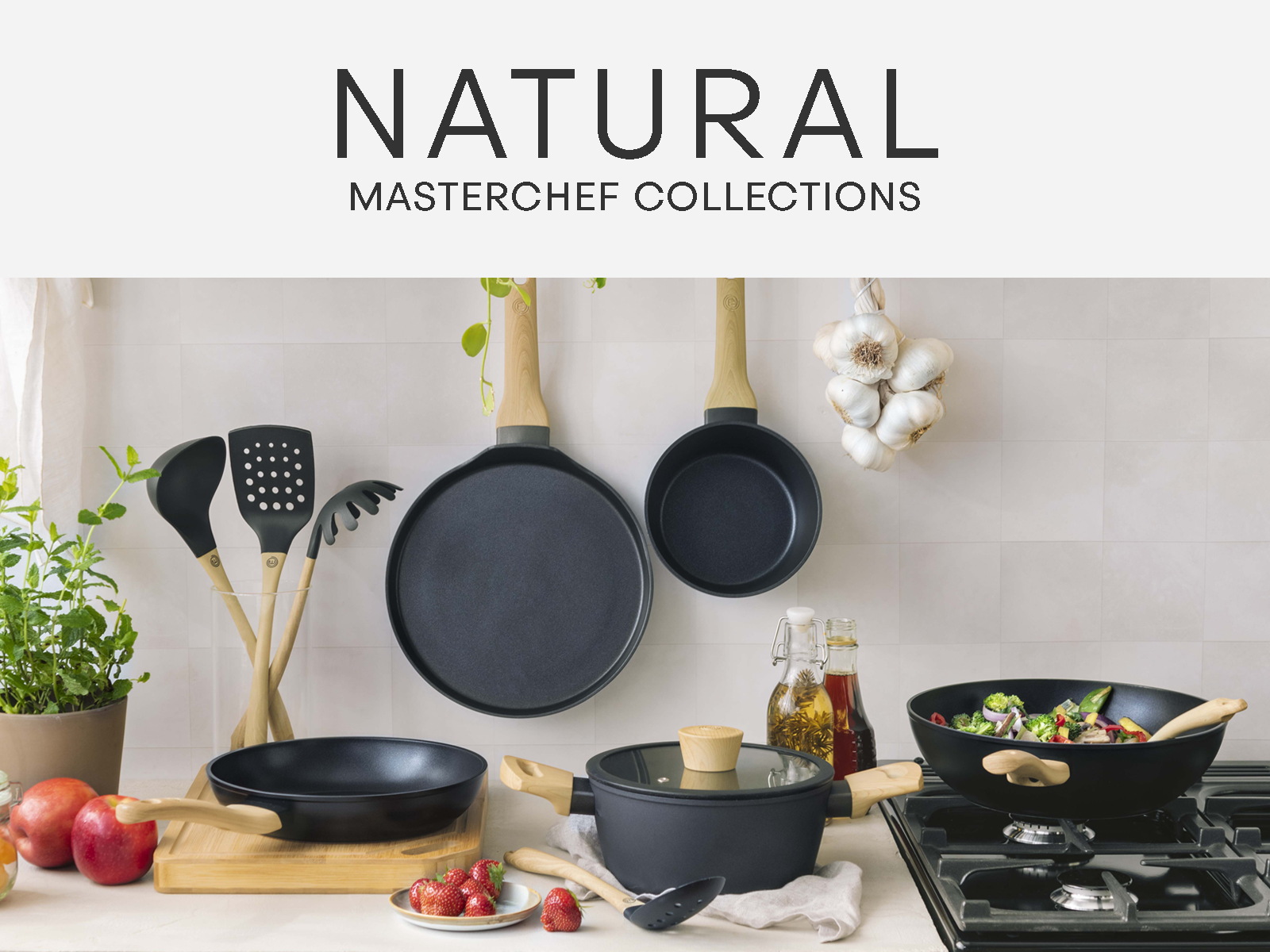 Shop MasterChef Natural Kitchen & Cookware Collection - Wood-Look ...