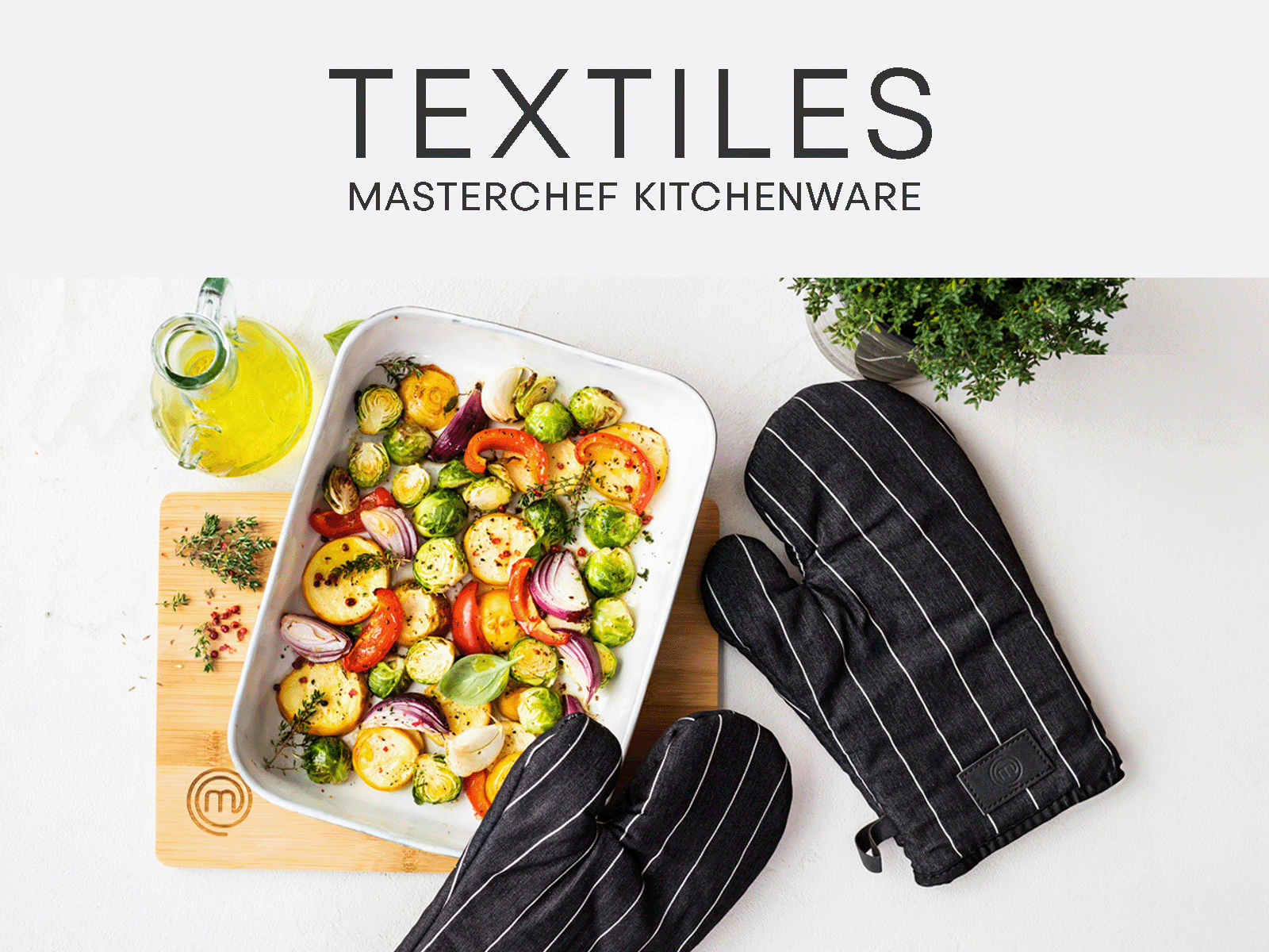 Shop MasterChef Aprons & Oven Gloves - Exclusive Kitchen Textiles ...