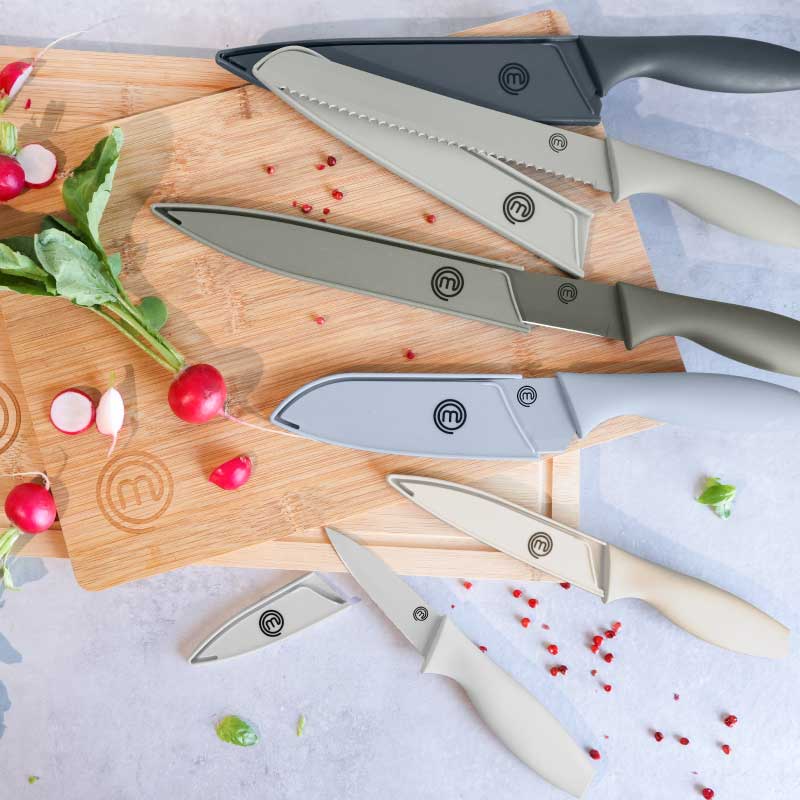 US MasterChef Logo Knives 6pcs - Earth Grey Collection – Masterchef US